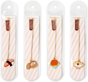 rioman bookmarks metal bookmark bookmark sprout bookmarks bookmark 4pcs metal creative bookmark, student cute pendant stationery book pendant, anime bookmark