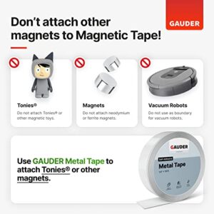 GAUDER Strong Magnetic Tape Self Adhesive (10 Feet Long x 0.6 Inch Wide) | Magnetic Strips with Adhesive Backing | Magnet Roll