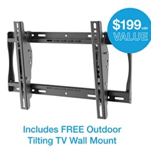 Peerless-AV 65'' Neptune Partial Sun Outdoor 4K HDR Smart TV w/Free Outdoor Tilting Wall Mount, WPTV653