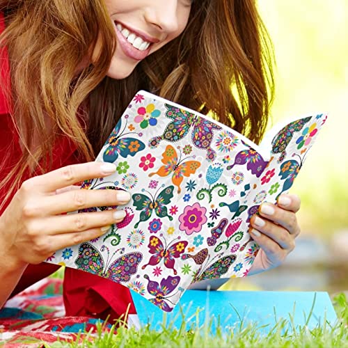 TOADDITDO Butterfly Book Cover Protector for Students Teachers School Supplies Stationary Notebook Protective Book Pouch 9x11 Inch Textbook Cover