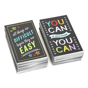 Iconikal Inspirational Motivating Thankful Mini Quote Cards, Blank Back, 200-Count