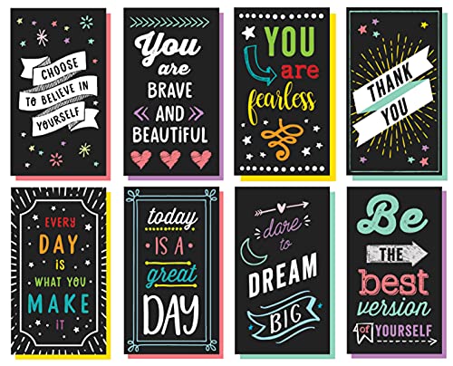 Iconikal Inspirational Motivating Thankful Mini Quote Cards, Blank Back, 200-Count