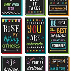 Iconikal Inspirational Motivating Thankful Mini Quote Cards, Blank Back, 200-Count