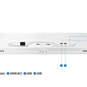 SAMSUNG 27" M50B Series FHD Smart Monitor w/Streaming TV, 4ms, 60Hz, HDMI, HDR10, Watch Netflix, YouTube and More, Slimfit Camera, IoT Hub, Mobile Connectivity, 2022, LS27BM501ENXZA, White