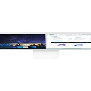 SAMSUNG 27" M50B Series FHD Smart Monitor w/Streaming TV, 4ms, 60Hz, HDMI, HDR10, Watch Netflix, YouTube and More, Slimfit Camera, IoT Hub, Mobile Connectivity, 2022, LS27BM501ENXZA, White