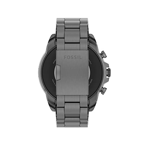 Fossil Unisex Gen 6 44mm Stainless Steel Touchscreen Smart Watch, Fitness Tracker, Color: Smoke (Model: FTW4059V)