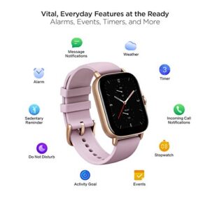 Amazfit GTS 2e Smart Watch for Women, Alexa Built-In, Health & Fitness Tracker with GPS, 90 Sports Modes, 14 Day Battery Life, Blood Oxygen Heart Rate Sleep Monitoring, 5 ATM Waterproof, Purple