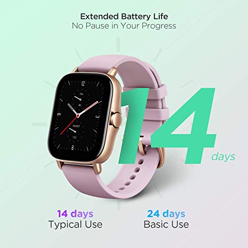 Amazfit GTS 2e Smart Watch for Women, Alexa Built-In, Health & Fitness Tracker with GPS, 90 Sports Modes, 14 Day Battery Life, Blood Oxygen Heart Rate Sleep Monitoring, 5 ATM Waterproof, Purple