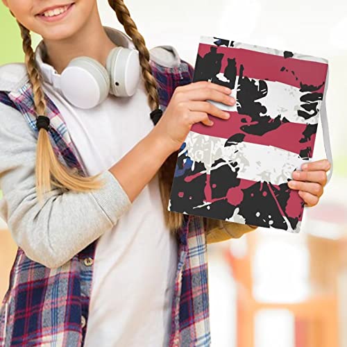 TODIYADDU Pink & White Graffiti Polyester Book Covers for Students Textbook Sleeve Non-adhesive Retractable Decoration Easy Installation Book Jacket Boys & Girls