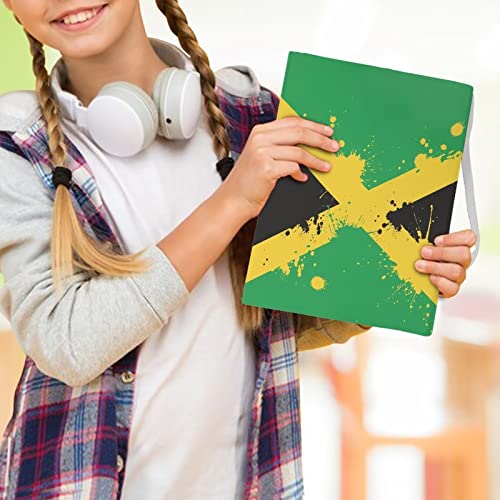 YEXIATODO Jamaica Flag School Supplies for Teen Girls Book Sleeve Cover for Paperbacks U.S. Flag Pack 3 Hardcover Textbooks up to 9" x 11", Office Supplies Perfect Back to School Gift