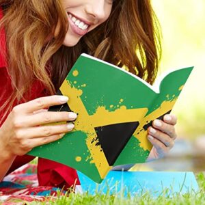 YEXIATODO Jamaica Flag School Supplies for Teen Girls Book Sleeve Cover for Paperbacks U.S. Flag Pack 3 Hardcover Textbooks up to 9" x 11", Office Supplies Perfect Back to School Gift