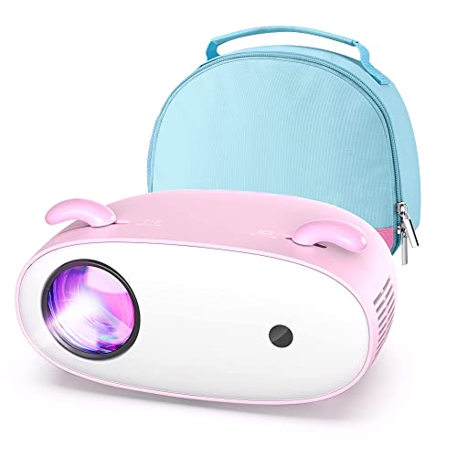 Mini Projector, Portable Video Projector w/ 1080P Supported and 300'' Display, LED Phone Projector for Kids Gifts, Cartoons TV Movie, Party Game, Compatible with HDMI, USB, TV Stick iOS & Android