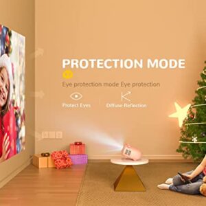 Mini Projector, Portable Video Projector w/ 1080P Supported and 300'' Display, LED Phone Projector for Kids Gifts, Cartoons TV Movie, Party Game, Compatible with HDMI, USB, TV Stick iOS & Android