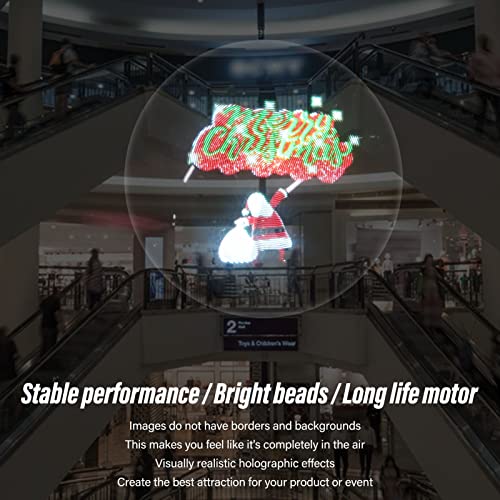 3D Hologram Fan, Holographic Display Air Fan Video Projector,128 Led 5.5inch Diameter Hologram Advertising Fan, for Computer Mobile Phone