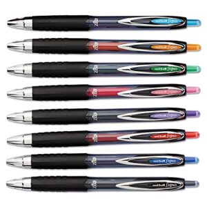 Uni-Ball 40110 Signo Gel 207 Roller Ball Retractable Gel Pen Assorted Ink Medium 8/Set