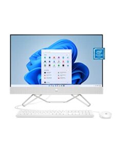 hp 23.8” all-in-one desktop pc, intel celeron processor j4025, 8 gb ram, 256 gb ssd, full hd micro-edge display, windows 11 home, 720p privacy webcam, wi-fi and bluetooth combo (24-cb0010, 2022)