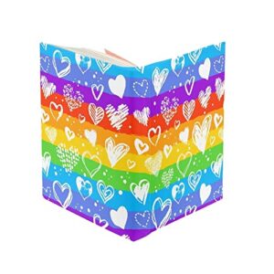 Flashideas Rainbow Love Book Sleeve Protector for Paperbacks Anti-scratch Aa Big Book for Adults Cover Machine Washable Book Pouch Suitable for Books Textbooks up to 9 x 11