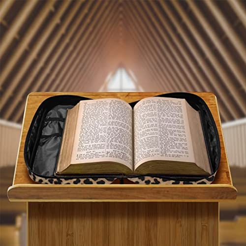 Pzuqiu Fire Basketball Bible Covers for Women Men Boys Girls Bible Carrying Case Church Bible Bag with Handle and Zipper