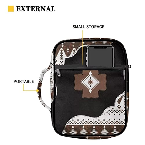 Pzuqiu Fire Basketball Bible Covers for Women Men Boys Girls Bible Carrying Case Church Bible Bag with Handle and Zipper