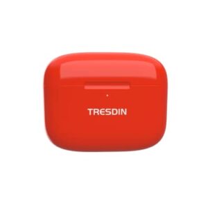 TRESDIN Jello2 Foxconn Made True Wireless Stereo Noise Cancelling Headset Bluetooth 5.0 Compatible with TV Smart Phone Laptop Wireless Charging IPX4 Waterproof Travel Mountaineering red