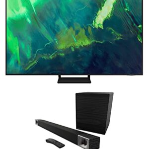 SAMSUNG QN65Q70AA 65" Class UHD High Dynamic Range QLED 4K Smart TV with a Klipsch CINEMA-600-SET True 5.1 System and 10" Wireless Subwoofer (2021)