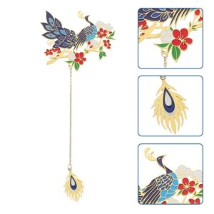 Bookmark Page Metal Marker Book Bookmarks Hollow Clips Bookmarker Delicate Copper Exquisite Peafowl for Boys Girls Gift