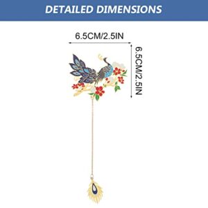 Bookmark Page Metal Marker Book Bookmarks Hollow Clips Bookmarker Delicate Copper Exquisite Peafowl for Boys Girls Gift