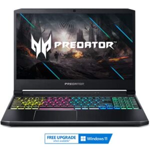 Acer Predator Helios 300 Gaming Laptop, Intel i7-10750H, NVIDIA GeForce RTX 2060 6GB, 15.6" Full HD 144Hz 3ms IPS Display, 16GB Dual-Channel DDR4, 512GB NVMe SSD, Wi-Fi 6, RGB Keyboard, PH315-53-72XD