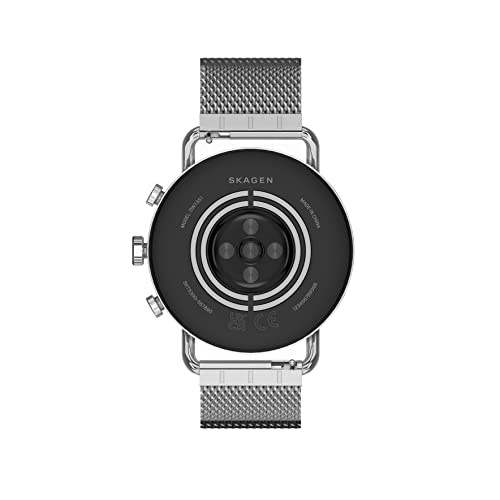 Skagen Falster Women's Gen 6 Stainless Steel Smartwatch Powered with Wear OS by Google with Speaker, Heart Rate, GPS, NFC, and Smartphone Notifications, Color: Silver (Model: SKT5300V)