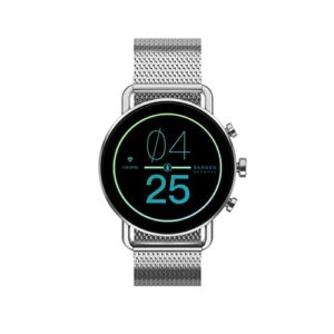 Skagen Falster Women's Gen 6 Stainless Steel Smartwatch Powered with Wear OS by Google with Speaker, Heart Rate, GPS, NFC, and Smartphone Notifications, Color: Silver (Model: SKT5300V)