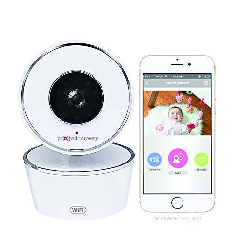 Project Nursery Smart Wi-Fi Baby Monitor, Alexa and Google Assistant Enabled with WiFi, Plays Lullabies, Sound and Motion Alerts, Two-Way Communication, Night Vision