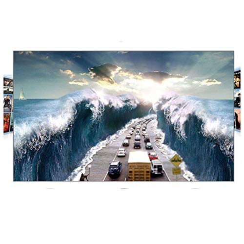 XXXDXDP Portable Projector Screen 16:9 Frameless Video Projection Screen Foldable Wall Mounted for Home Office 60/70/80/100/120inch ( Size : 60 inch )