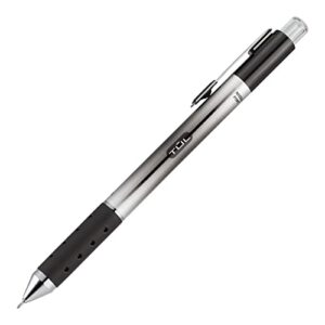 TUL GL1 Retractable Gel Pen, Needle Point, 0.7 mm, Gray Barrel, Black Ink, Pack Of 12