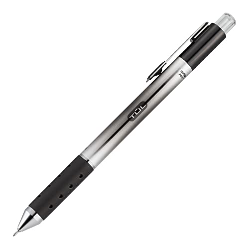 TUL GL1 Retractable Gel Pen, Needle Point, 0.7 mm, Gray Barrel, Black Ink, Pack Of 12