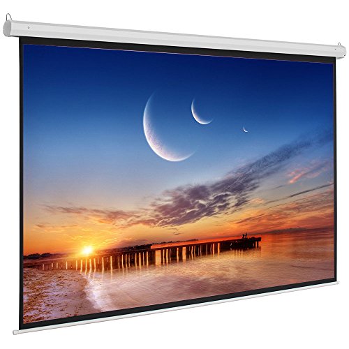 Auto Motorized Projector Screen, HD Portable Projection Screen with Remote Control, Wall/Ceiling Mounted Electric Movie Screen Wrinkle-Free, Great for Home Office Theater TV Usage (80" x 45")