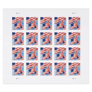 100 Count of 2022 U.S. Flag Forever Stamps (5 Sheets of 20)