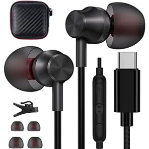 ACAGET USB C Headphones, USB Type C Earphones for Galaxy S23 Plus S22 Ultra Headset with Mic Wired Earbuds Noise Cancelling Headphone for Samsung S21 S20 FE A53 5G Pixel 6 7 Pro OnePlus 11 10 Pro 9 8T