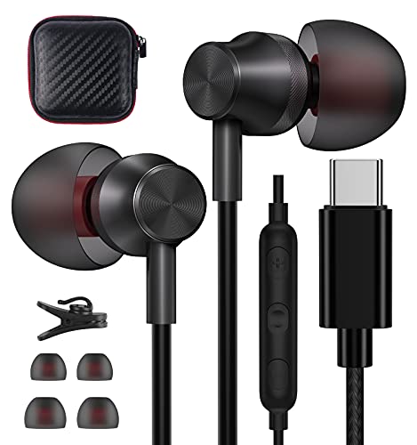 ACAGET USB C Headphones, USB Type C Earphones for Galaxy S23 Plus S22 Ultra Headset with Mic Wired Earbuds Noise Cancelling Headphone for Samsung S21 S20 FE A53 5G Pixel 6 7 Pro OnePlus 11 10 Pro 9 8T