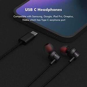 ACAGET USB C Headphones, USB Type C Earphones for Galaxy S23 Plus S22 Ultra Headset with Mic Wired Earbuds Noise Cancelling Headphone for Samsung S21 S20 FE A53 5G Pixel 6 7 Pro OnePlus 11 10 Pro 9 8T