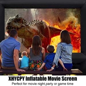 XHYCPY 16ft Inflatable Movie Screen Outdoor Projector Screen with Air Blower Storage Bag - Front/Rear Projection, Easy Set Up Blow Up Screen for Backyard Movie Night, Theme Parties, Celebrations