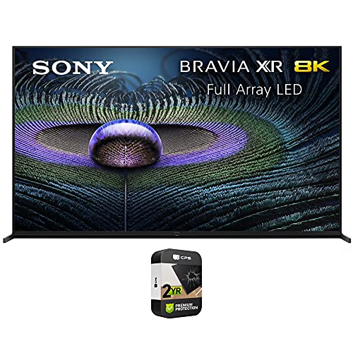 Sony XR75Z9J 75 inch Class HDR 8K UHD Smart LED TV Bundle with Premium 2 YR CPS Enhanced Protection Pack