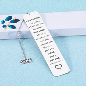 Inspirational Religious Gifts for Women Men Birthday Graduation Gifts for Her Him End of Year Student Gifts from Teacher Christian Gifts for Women Men Class of 2023 Graduates Gift Bookmark for Him Her