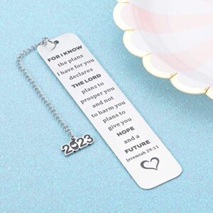 Inspirational Religious Gifts for Women Men Birthday Graduation Gifts for Her Him End of Year Student Gifts from Teacher Christian Gifts for Women Men Class of 2023 Graduates Gift Bookmark for Him Her