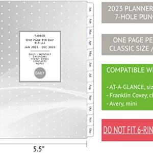 2023 Planner Refill, One Page Per Day, Daily & Monthly, Appointment Schedule, Priorities, Daily To Do, Notes (Classic, Size 4, Jan 2023 - Dec 2023)