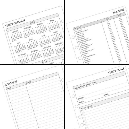 2023 Planner Refill, One Page Per Day, Daily & Monthly, Appointment Schedule, Priorities, Daily To Do, Notes (Classic, Size 4, Jan 2023 - Dec 2023)