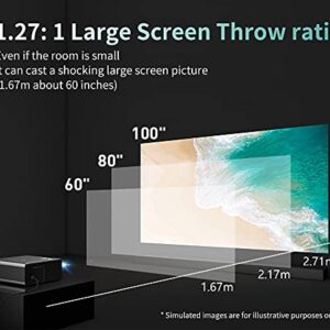 Thick LCD Portable Wireless Sync Display with Mobile Phone Projector Support Full 1080p Home Cinema Media Player (Size : Android WiFi Version)