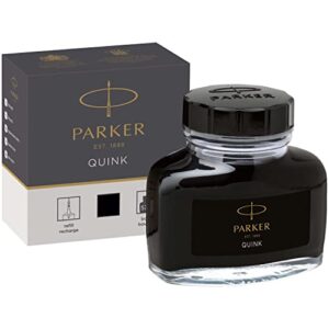 parker 1950375 quink ink bottle, black, 57 ml