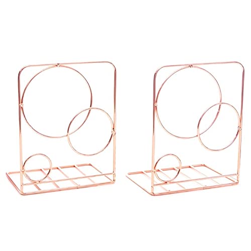 SZYAWsd File Sorters 2pcs Round Metal Desktop bookends bookends bookends Support Racks Bookshelves School Office Supplies