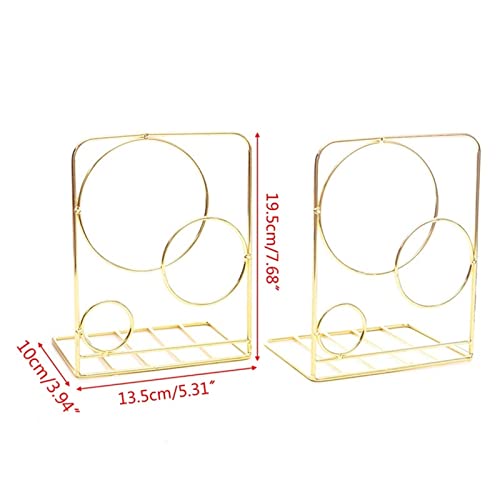 SZYAWsd File Sorters 2pcs Round Metal Desktop bookends bookends bookends Support Racks Bookshelves School Office Supplies