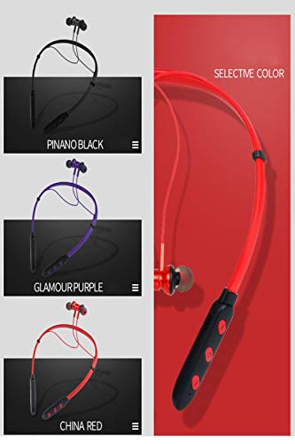 QT S Bluetooth Neckband Headphones, HD Sound V5.0 Wireless Neckband Headset Stereo Noise Cancelling Sweat/Waterproof Sports Earphones for Gym Workout Travel Business Earbuds Music & Playtime 10 Hours